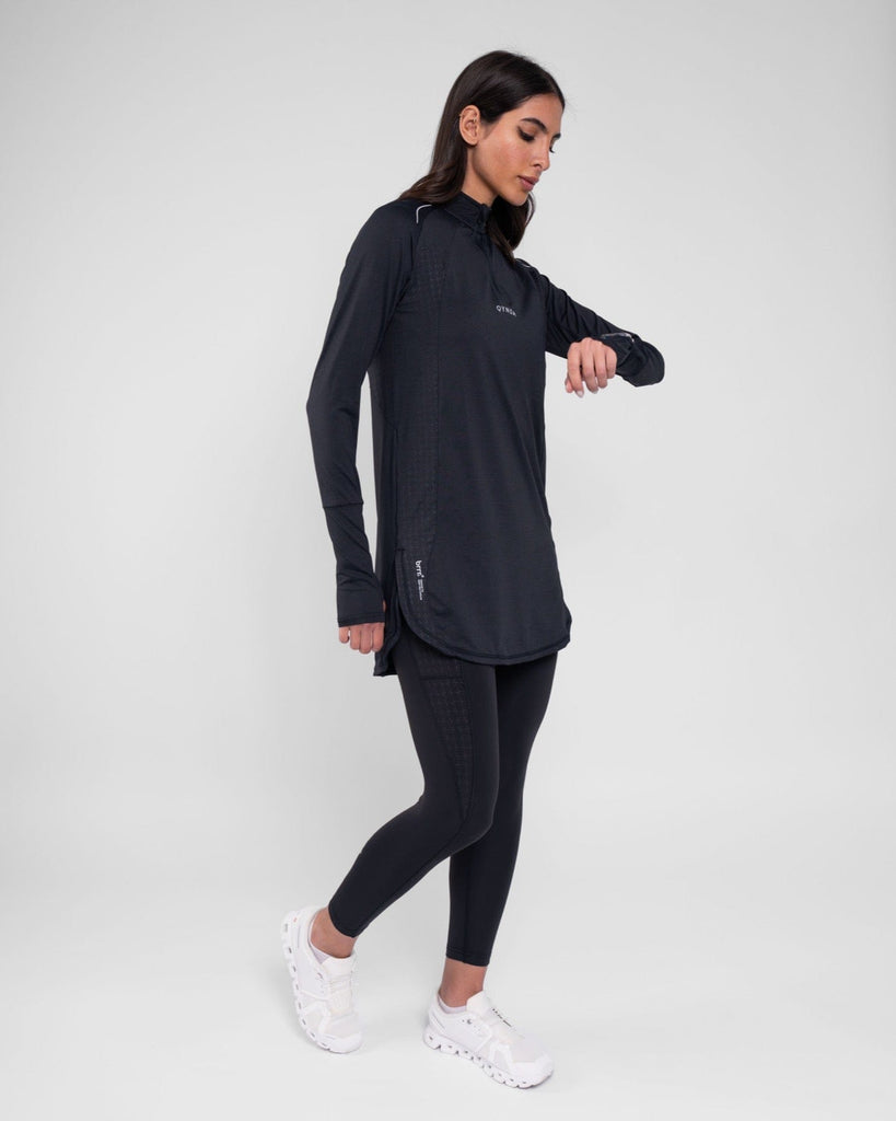 Modest Gym Long Sleeve Top For Women | Qynda